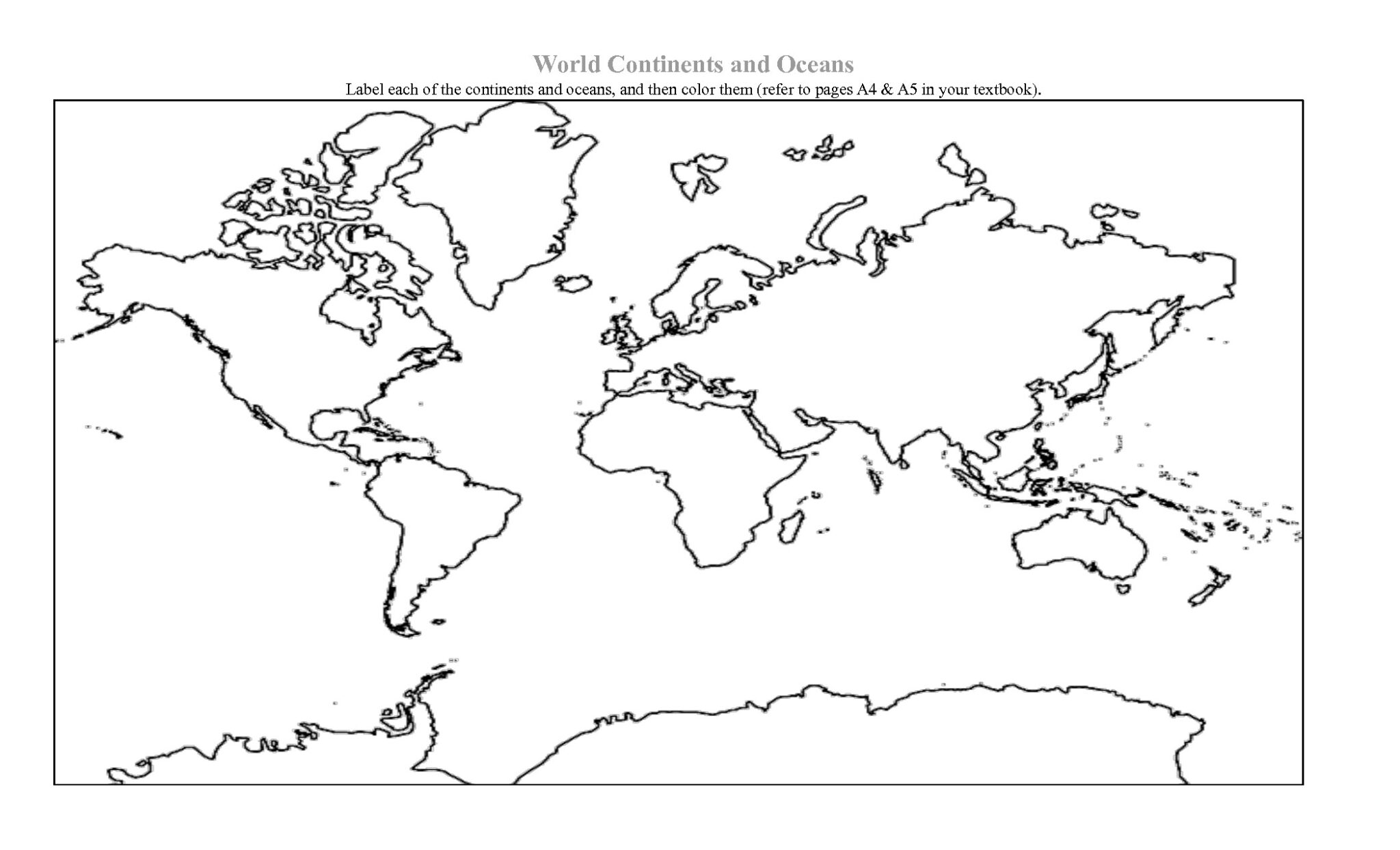 38 Free Printable Blank Continent Maps KittyBabyLove | Adams Printable Map