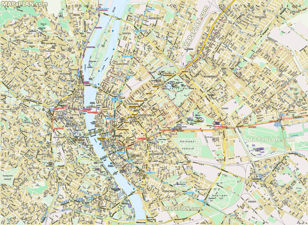 Mapaplan Budapest | Adams Printable Map