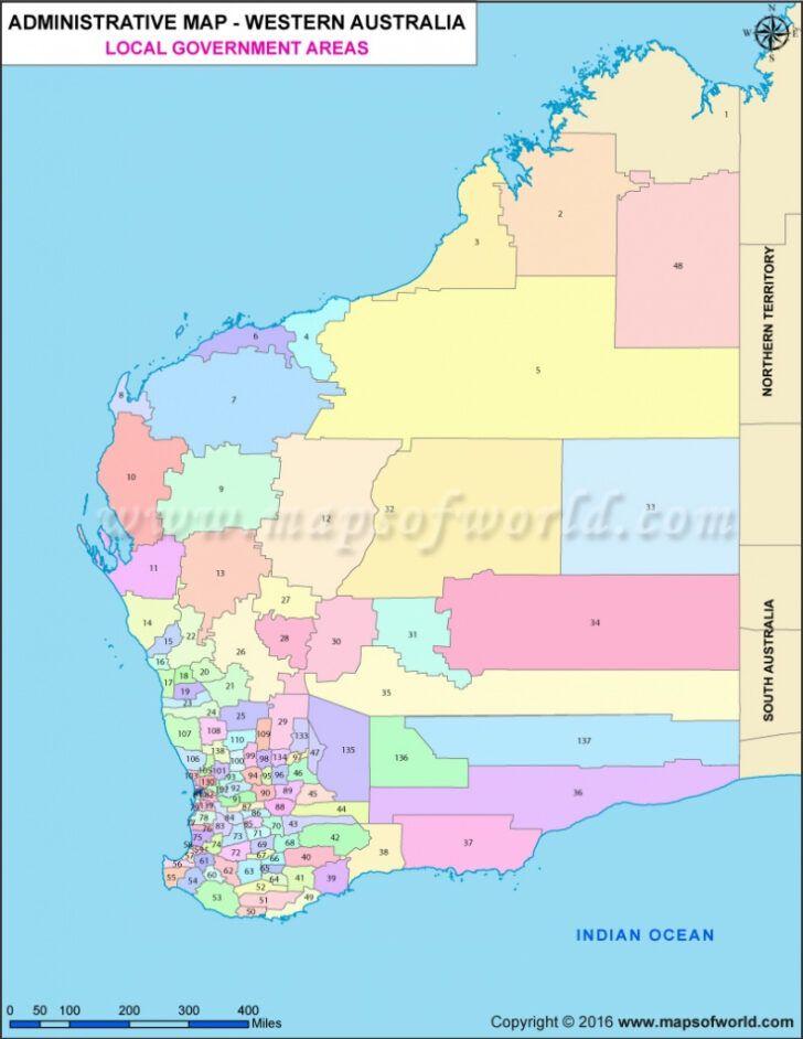 Buy Western Australia Local Government Areas Map Printable Map Of ...