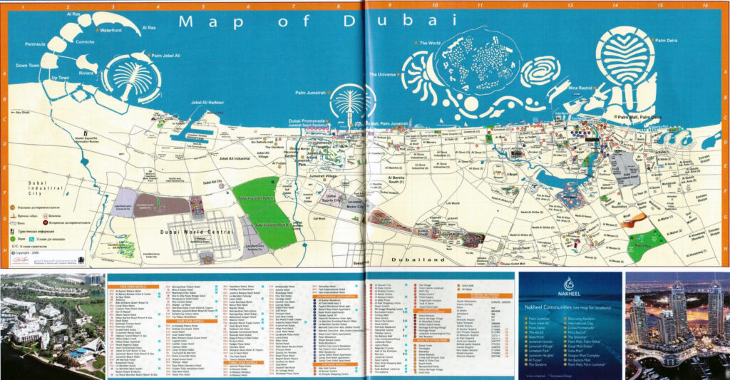 Detailed Tourist Map Of Dubai Dubai Detailed Tourist Map Vidiani ...
