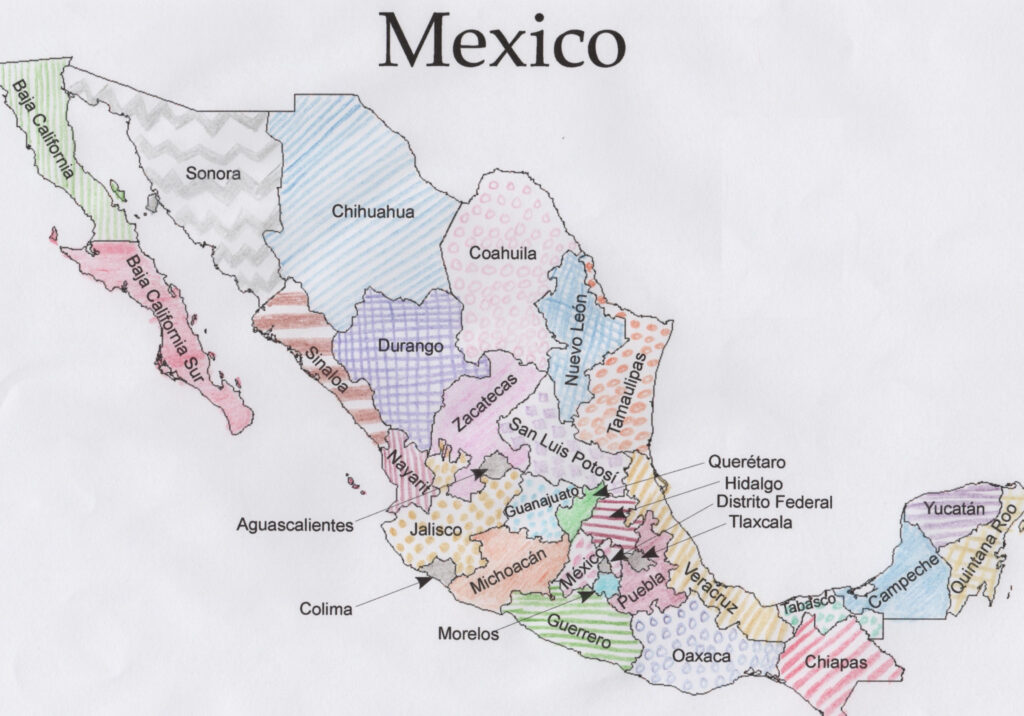 Free Mexico Geography Printable PDF With Coloring Maps Quizzes Word ...