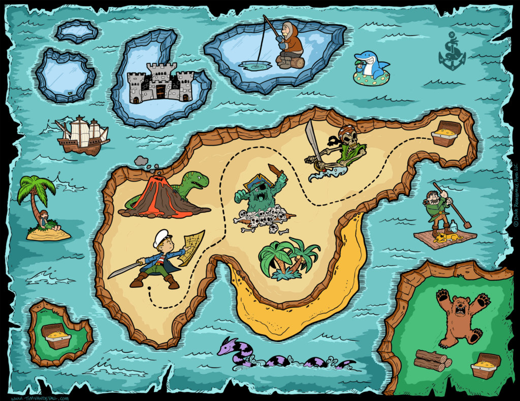 Free Pirate Treasure Maps For A Pirate Birthday Party Treasure Hunt ...