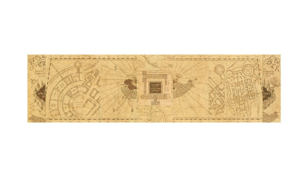 Full Size Marauders Map Printable Replica Without Flaps | Adams ...