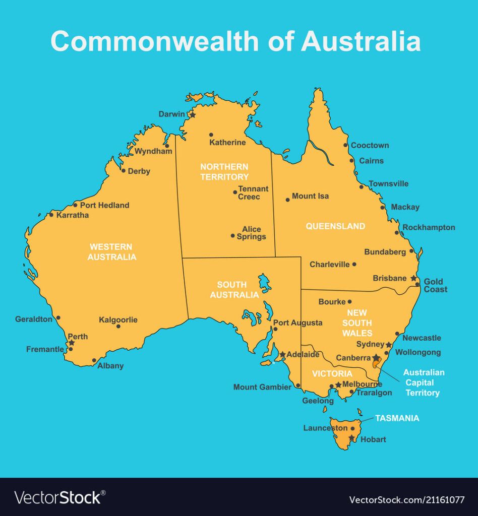 Map Of Australia With All Cities Maps Of The World | Adams Printable Map