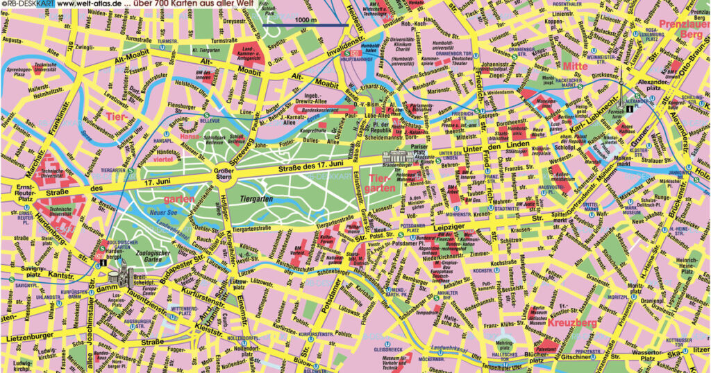 Map Of Berlin Tourist Attractions Sightseeing Tourist Tour | Adams ...