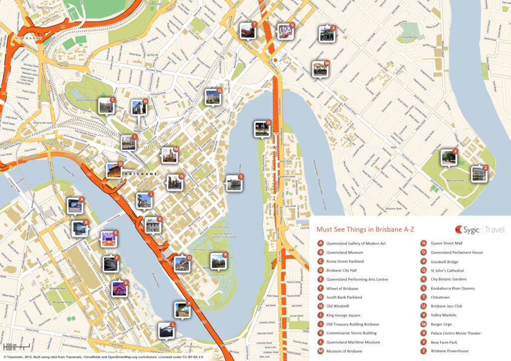 Printable Map Of Brisbane | Adams Printable Map