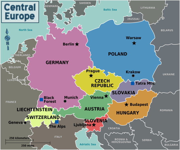 Map Of Eastern Europe With Capitals Secretmuseum | Adams Printable Map