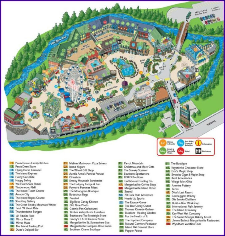 Map Of Pigeon Forge Attractions And Hotels Map Resume Examples | Adams ...