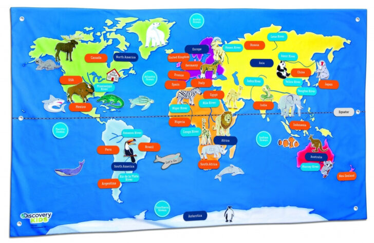 Map Of The World For Kids With Countries Labeled Printable Printable ...