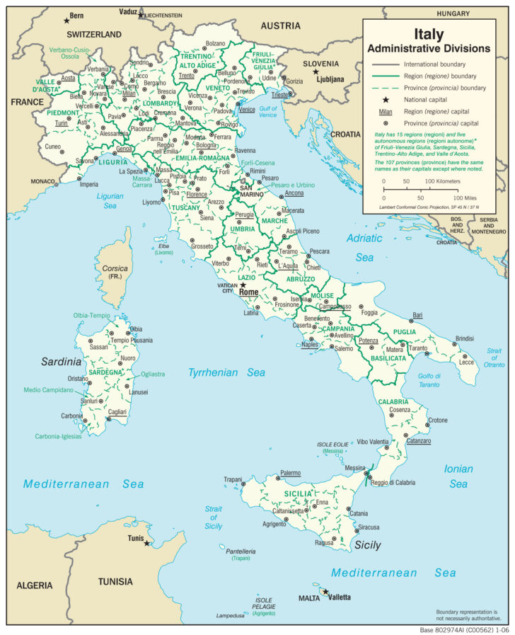 Maps Of Italy Detailed Map Of Italy In English Tourist Map Of Italy ...