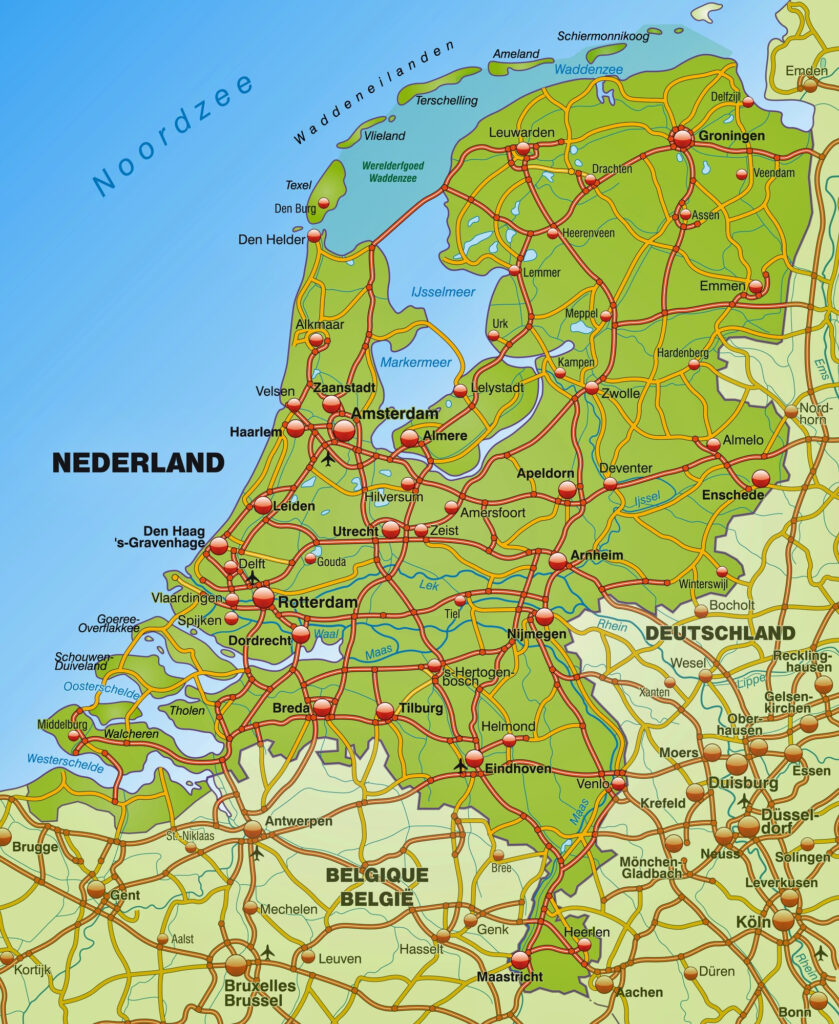 Netherlands Maps Printable Maps Of Netherlands For Download | Adams Printable Map