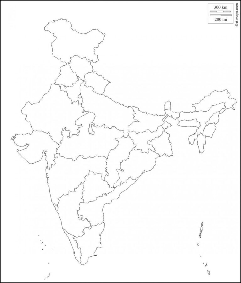 Outline Political Map Of India Outline Of India Political Map | Adams ...