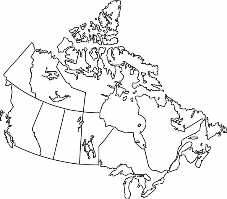 Printable Blank Map Of Canada With Provinces And Capitals Printable ...
