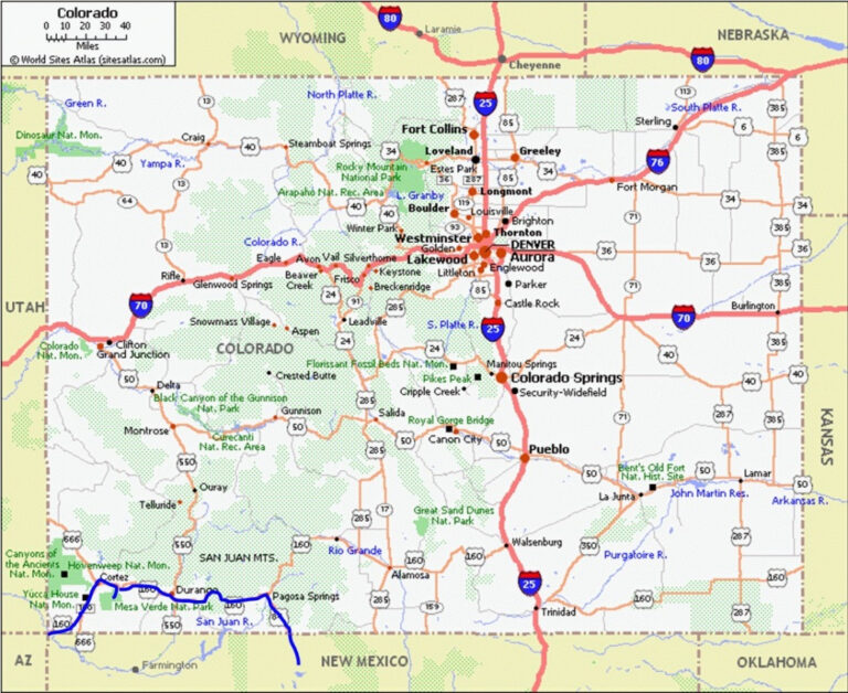 Printable Map Of Colorado Cities Printable Maps | Adams Printable Map
