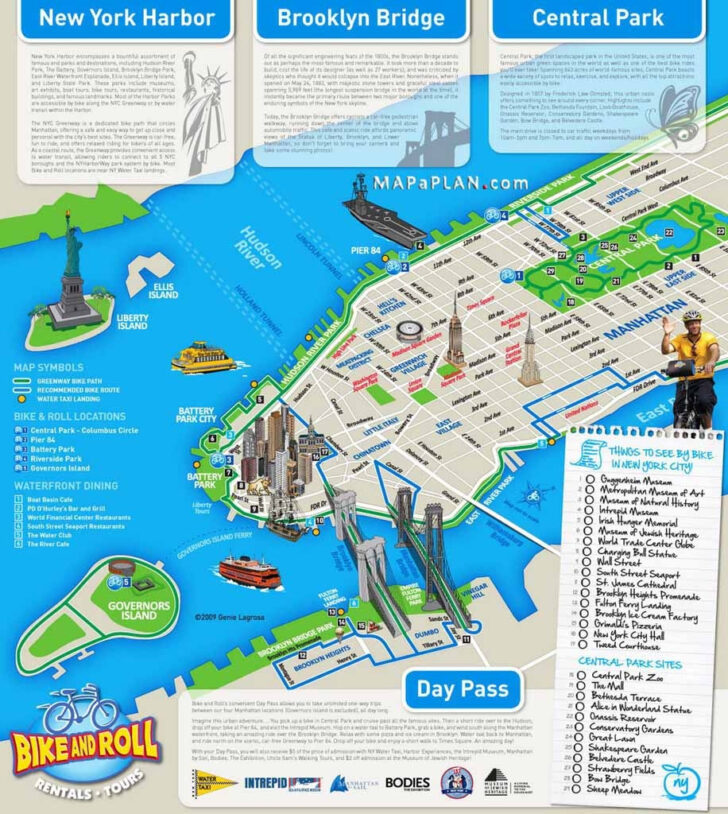 Printable New York City Map With Attractions Printable Maps | Adams ...