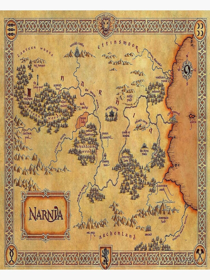 Quot Map Of Narnia Quot Poster By Luv2right Redbubble | Adams Printable Map