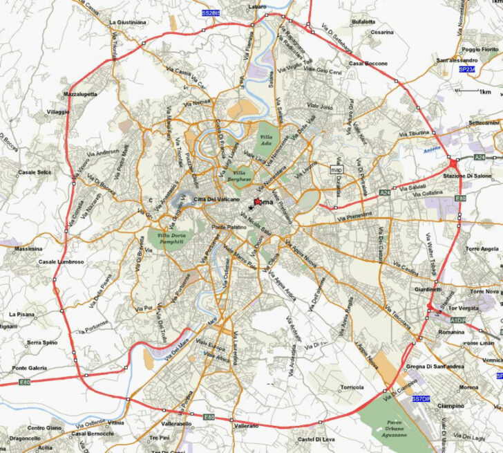 Street Map Rome City Centre Printable Printable Maps | Adams Printable Map