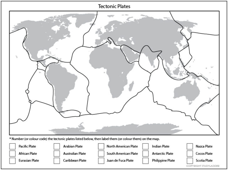 Tectonic Plates Map Studyladder Interactive Learning Games Adams