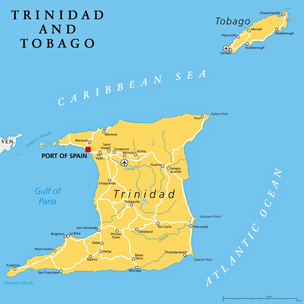 Trinidad Tobago Maps Printable Maps Of Trinidad Tobago For Download ...
