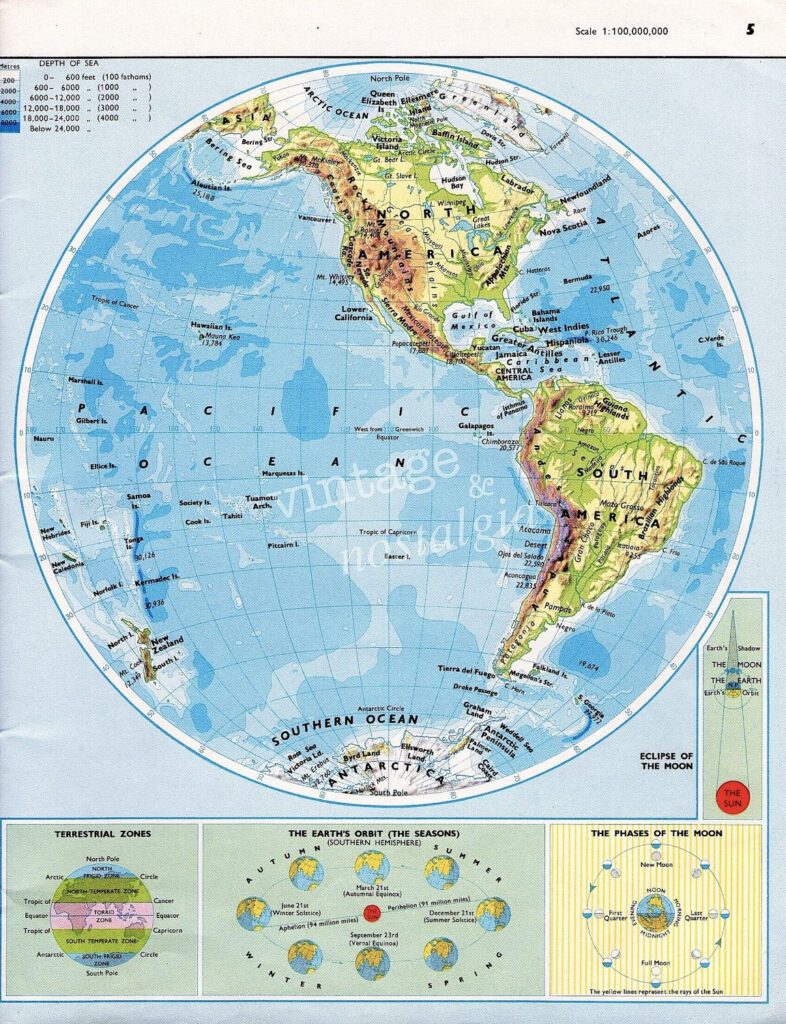 WORLD Map World Hemispheres Map Large By VintageAndNostalgia 12 95 ...