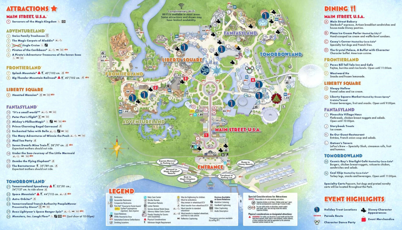 10 Lovely Printable Map Magic Kingdom 2018 Printable Map | Adams ...