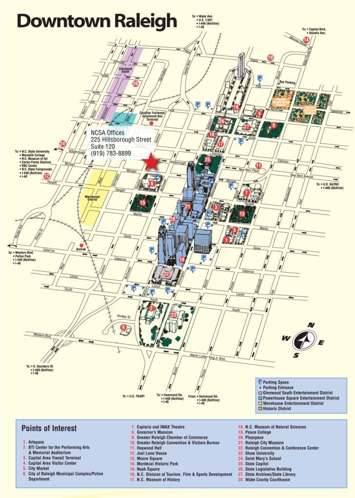 28 Map Of Downtown Raleigh Maps Database Source | Adams Printable Map