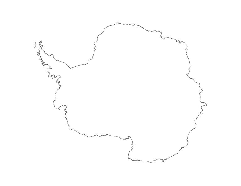 Blank Antarctica Map Printable | Adams Printable Map