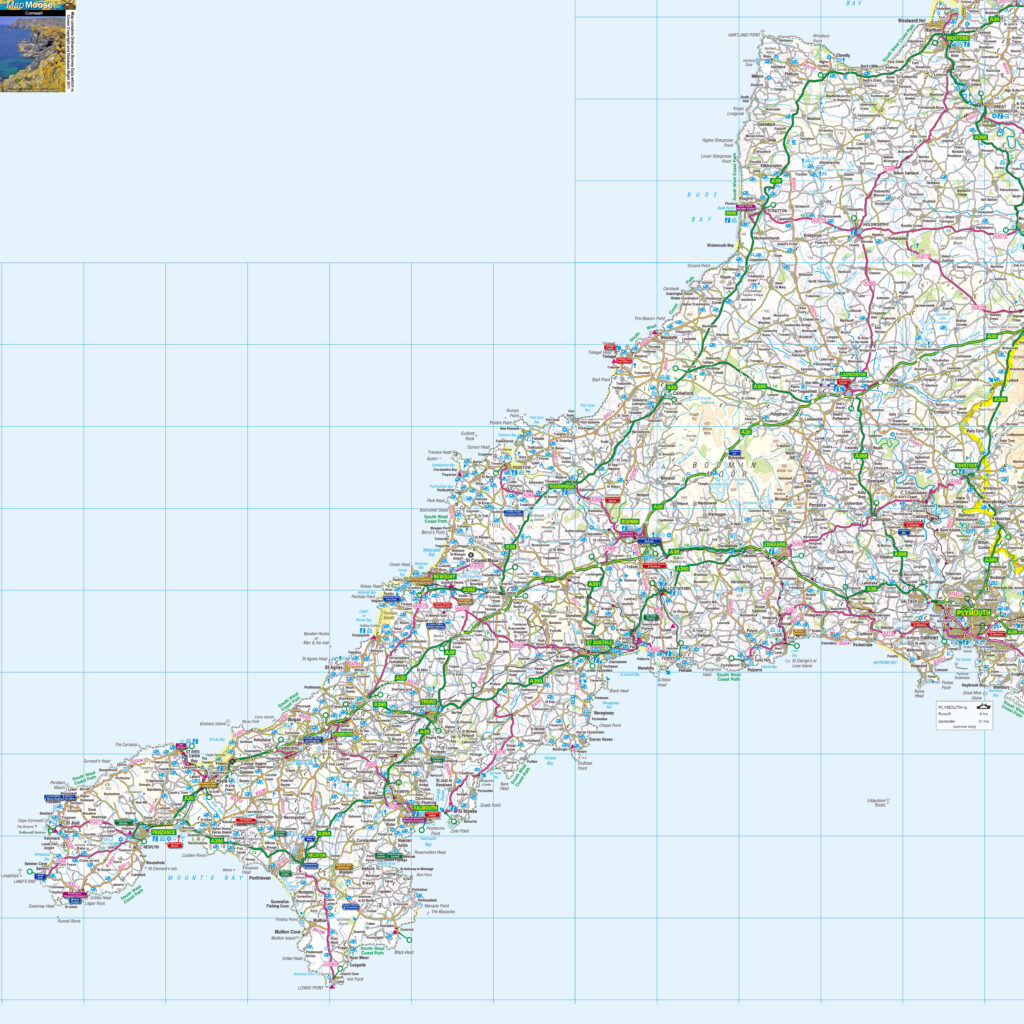 Printable Map Of Cornwall | Adams Printable Map