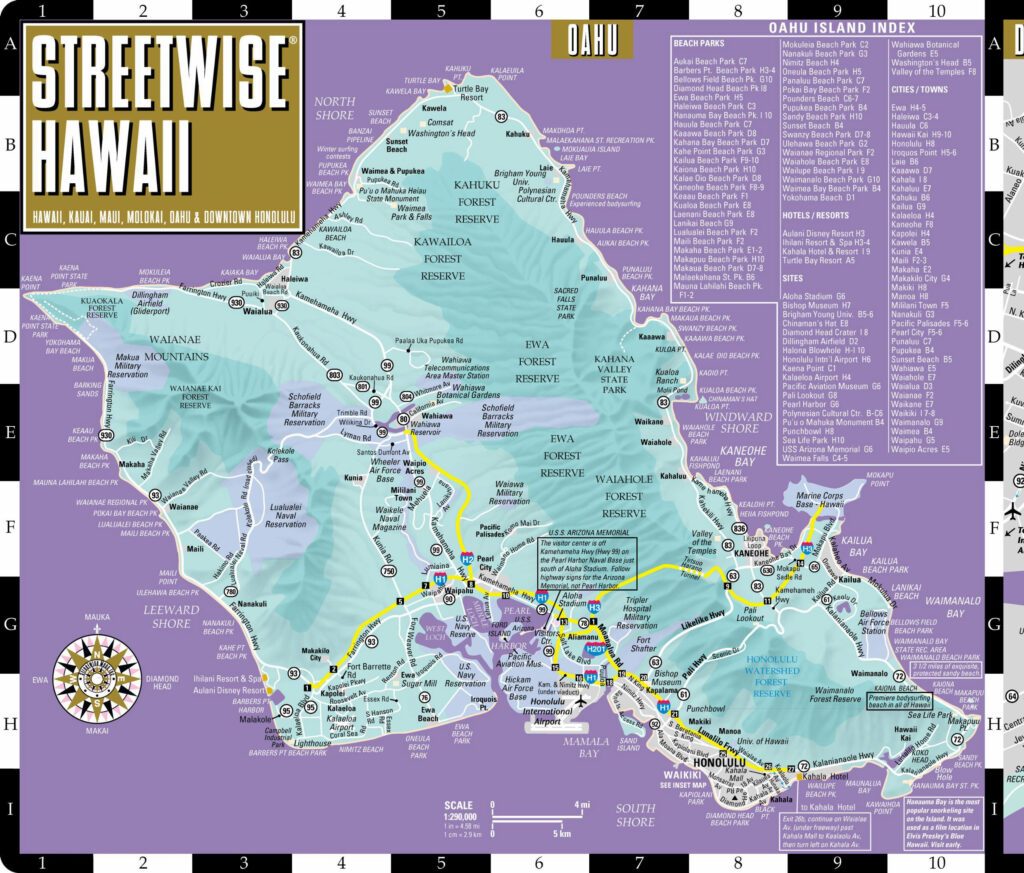 Large Oahu Island Maps For Free Download And Print High Resolution ...