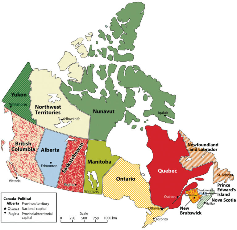 Map Of Canada Labeled With Provinces And Territories Maps Of The World ...