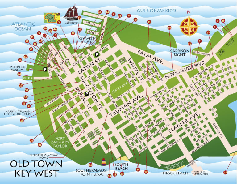 Map Of Key West Old Town | Adams Printable Map