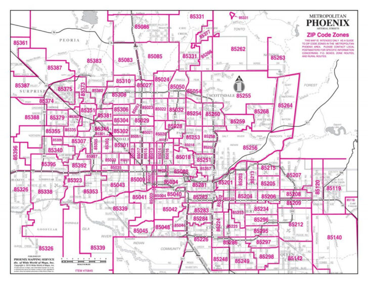 Phoenix Zip Code Map AZ Agenda | Adams Printable Map