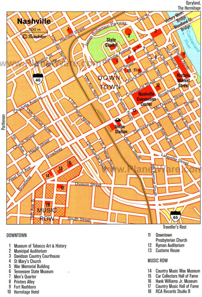 Printable Mapmof Broadway Tennessee | Adams Printable Map