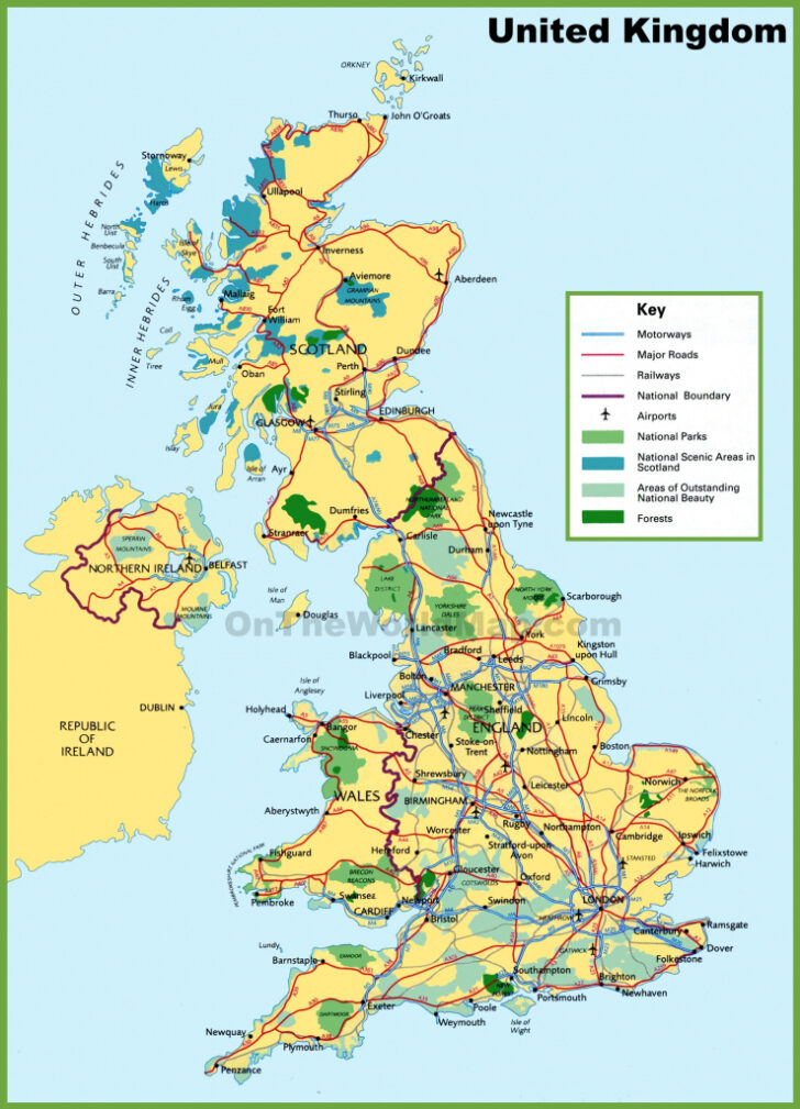 Printable Blank Uk United Kingdom Outline Maps Royalty Free For | Adams ...