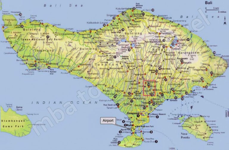 Printable Map Of Bali Printable Maps | Adams Printable Map