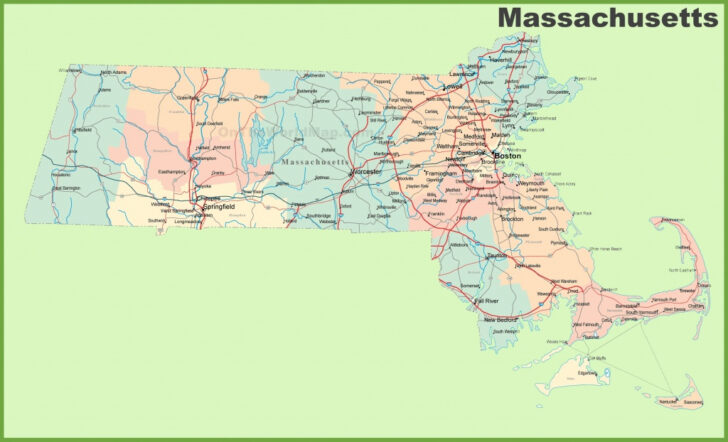 Printable Map Of Massachusetts Towns Printable Maps | Adams Printable Map