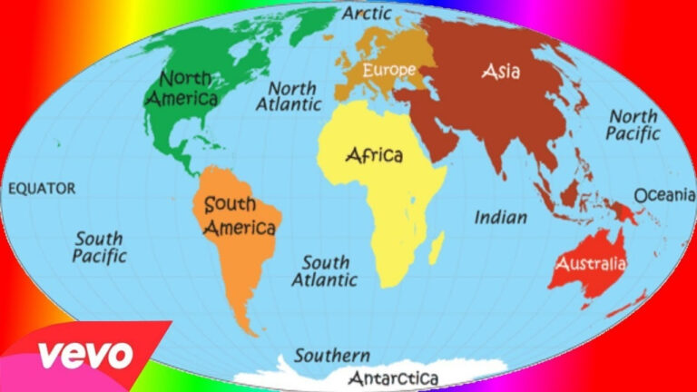 Printable Map Of The 7 Continents And 5 Oceans Free Printable Maps ...