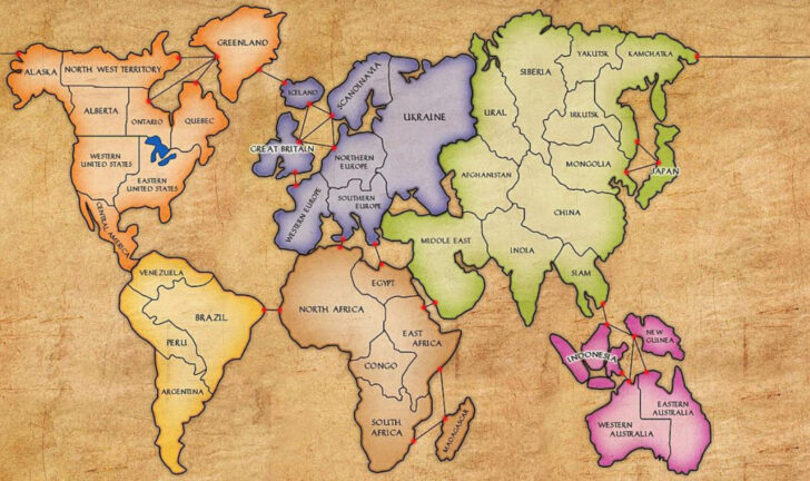 Printable Risk Board Game Map Printable Map Of The United States ...