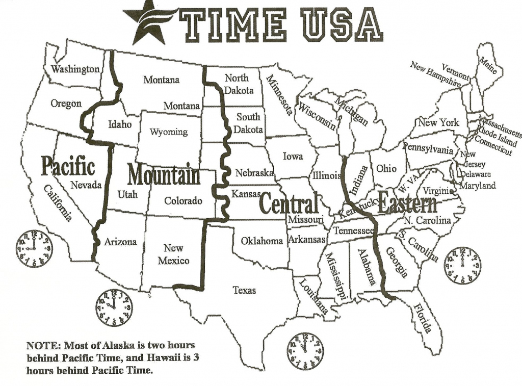Time Zones Map For Kids Printable Adams Printable Map