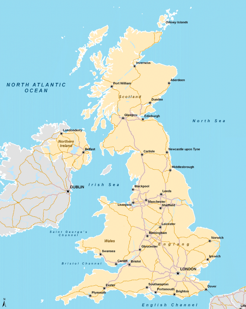 Uk Map Mapsof | Adams Printable Map