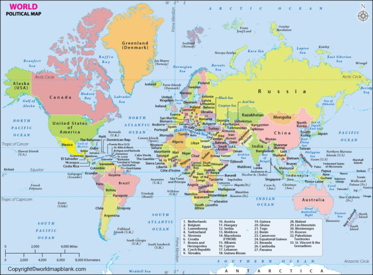 World Map With Countries And Capitals In English World Map Pol | Adams ...