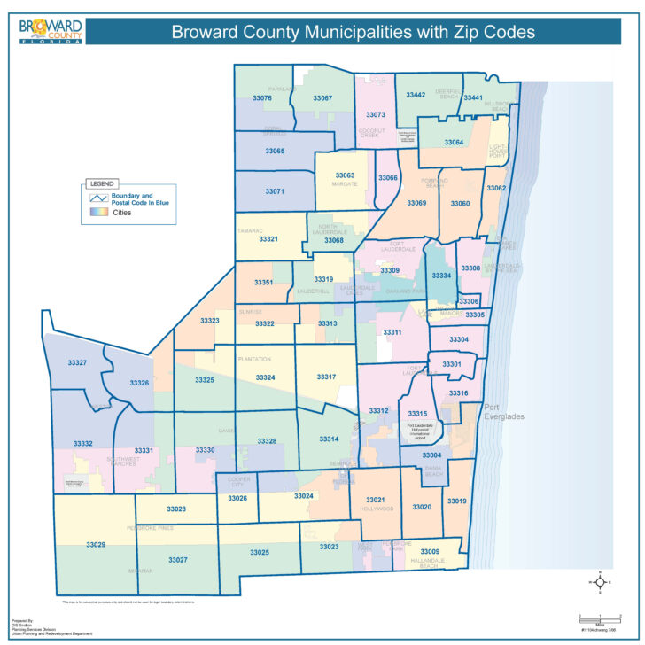 Zip Code Map Miami | Adams Printable Map