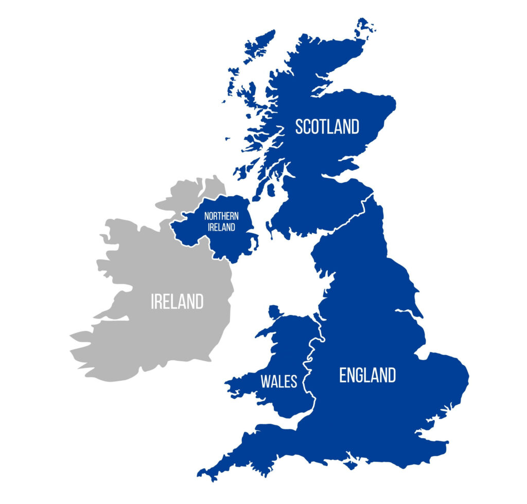 Map Of England Scotland Ireland And Wales | Adams Printable Map
