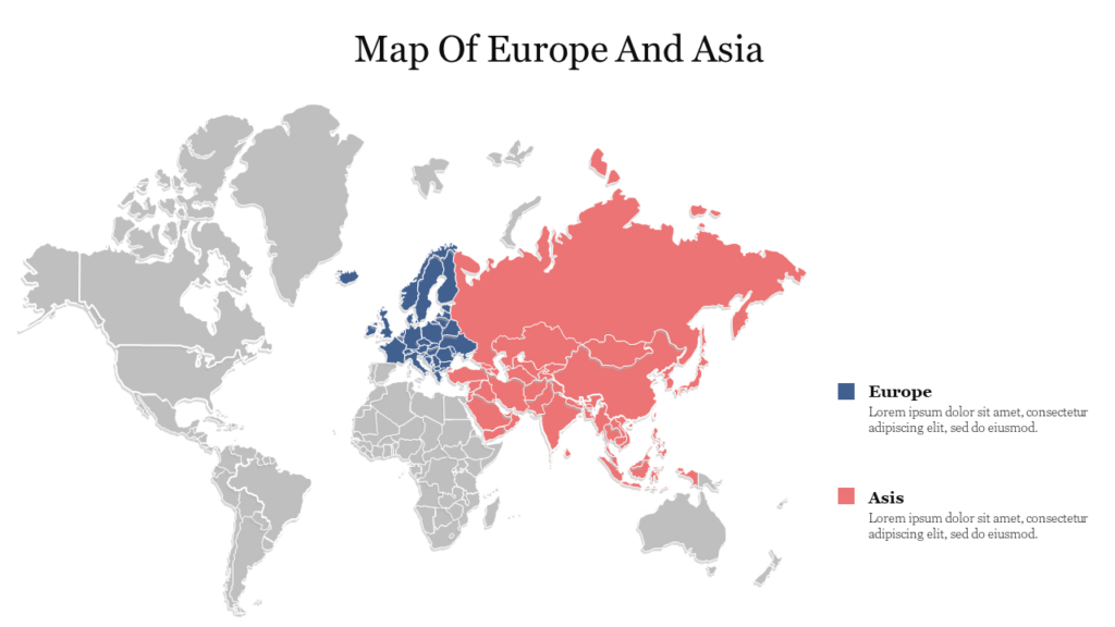 World Map Of Europe And Asia | Adams Printable Map