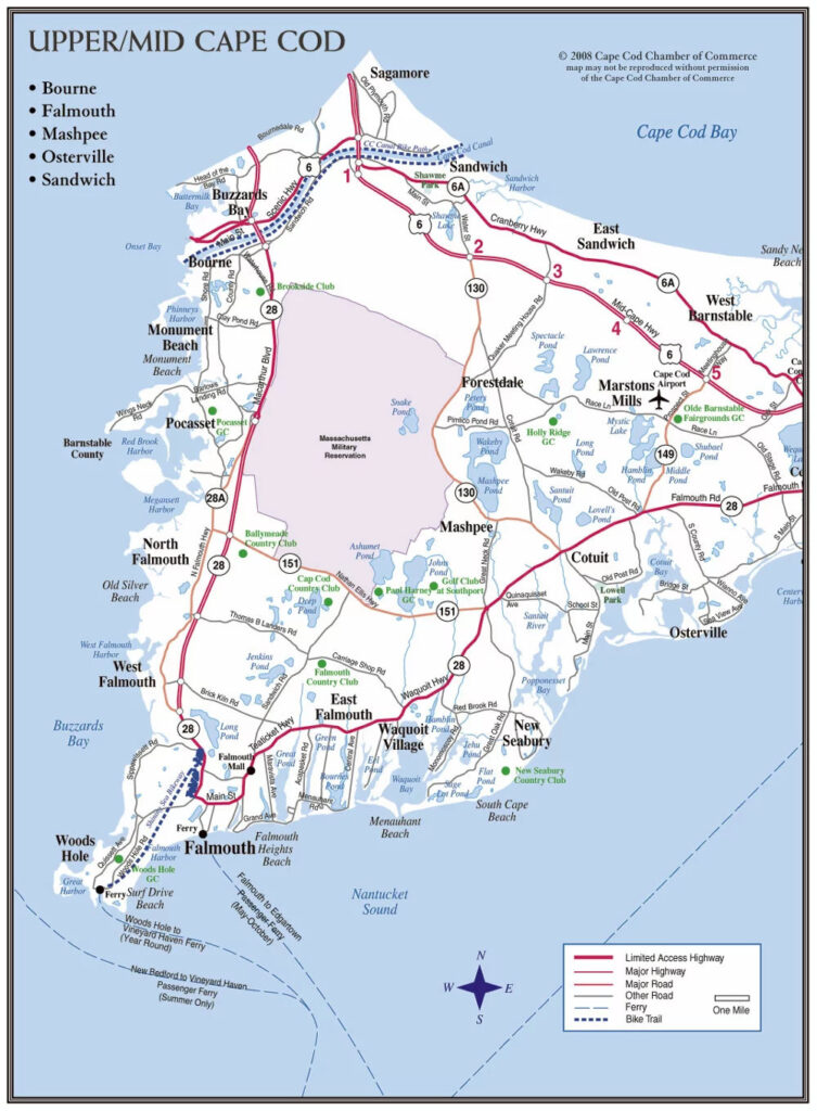 Printable Map Of Cape Cod | Adams Printable Map