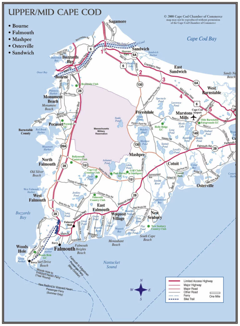 Printable Map Of Cape Cod | Adams Printable Map