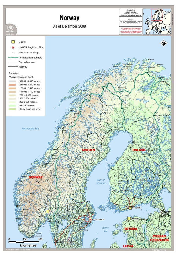 Maps Of Norway | Adams Printable Map
