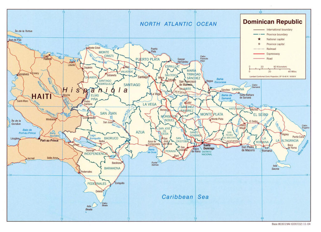 Free Printable Map Of Dominican Republic | Adams Printable Map
