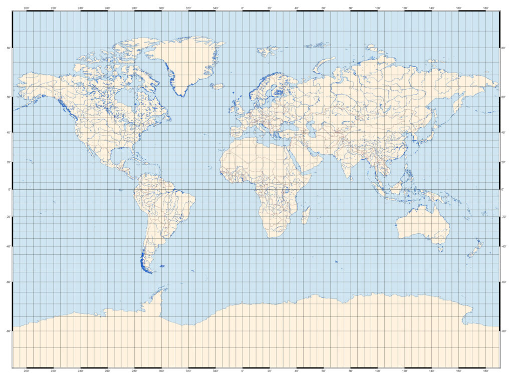 Blank World Map With Latitude And Longitude Printable | Adams Printable Map