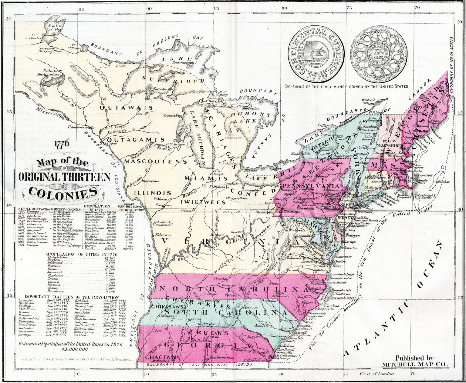 Free Printable Map Of The 13 Original Colonies | Adams Printable Map
